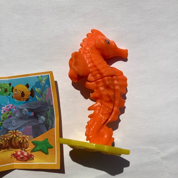 Kinder Joy | Other | Kinder Joy Under Water Animal Orange Seahorse ...